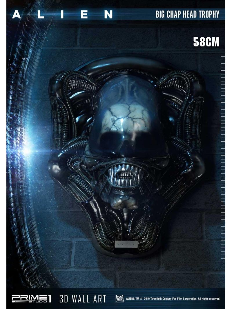 Busto Alien Big Chap Trophy - Alien -3D Wall Art - Prime 1 - Iron ...