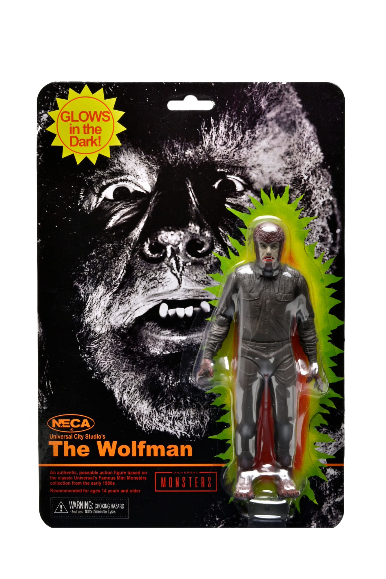 Figura The Wolf Man Retro Glow in the Dark - Universal Monsters - 7 ...