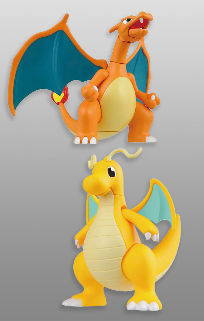 Charizard and Dragonite - Pokemon - Plastic Model Kit - Bandai - Iron ...